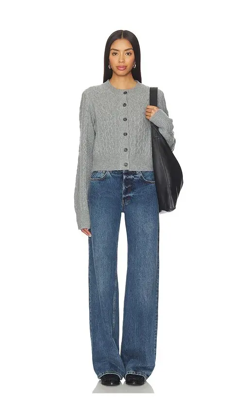 FAVORITE DAUGHTER Eleanor Cable-knit Cardigan