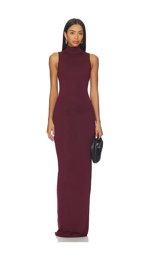 Eterne Harlow Soft Jersey Maxi Dress - Wine