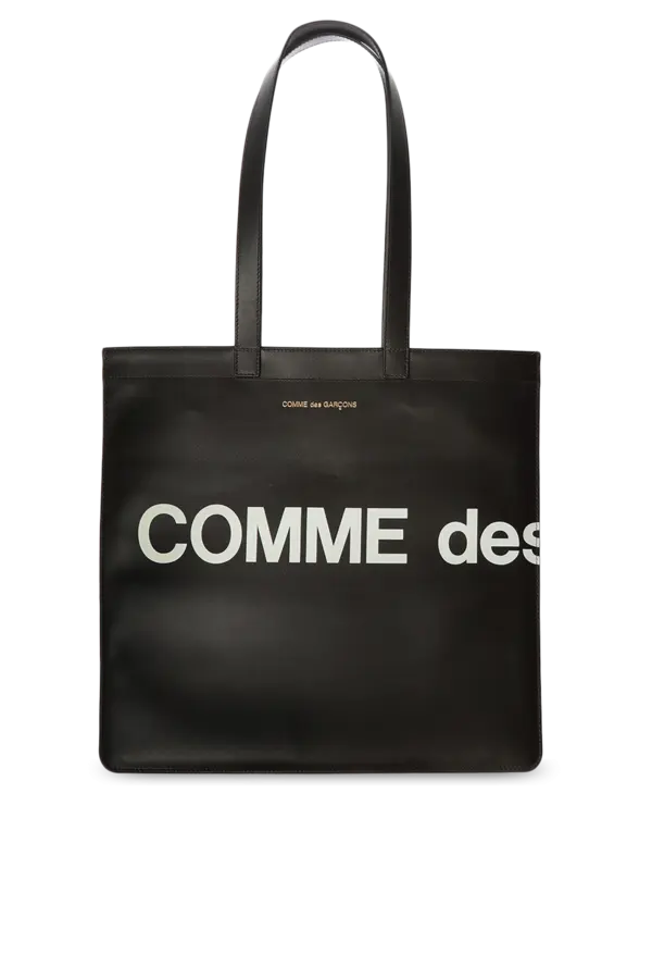 Comme Des Garçons Leather Shopper Bag - Black