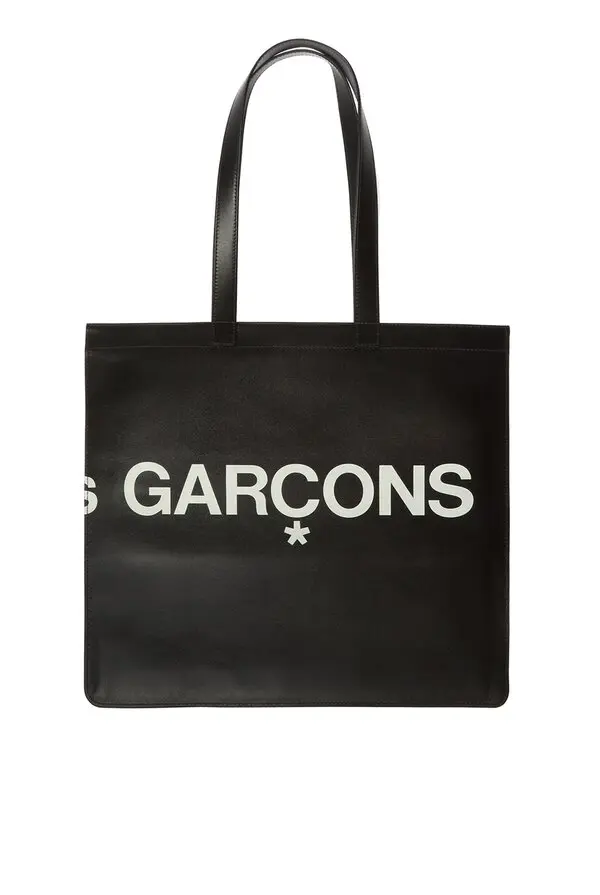Comme Des Garçons Leather Shopper Bag - Black