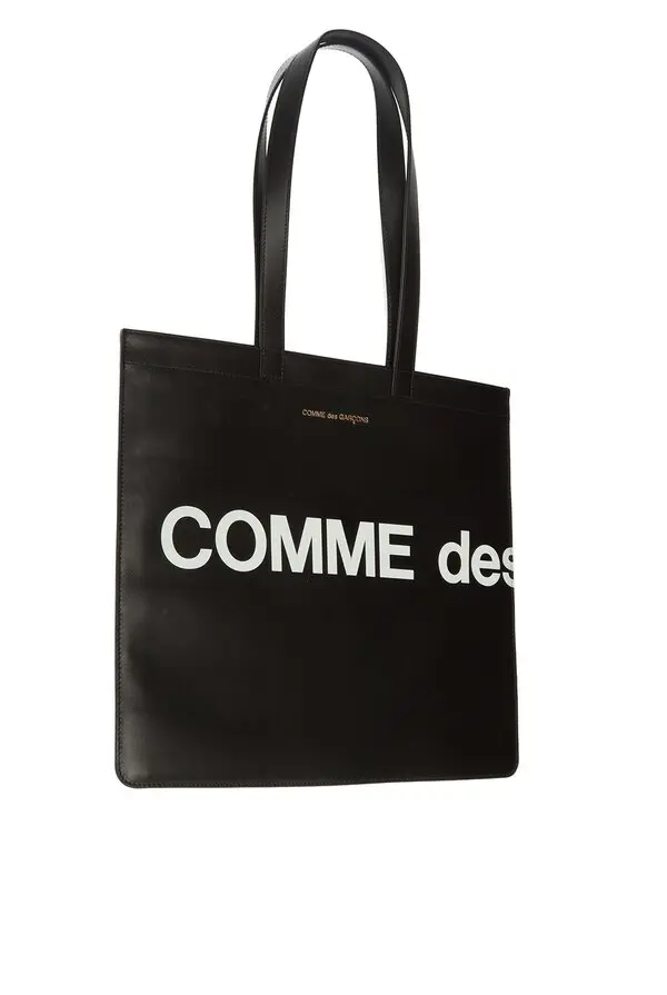 Comme Des Garçons Leather Shopper Bag - Black