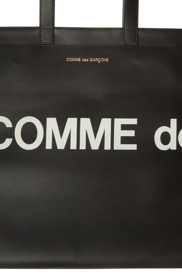 Comme Des Garçons Leather Shopper Bag - Black