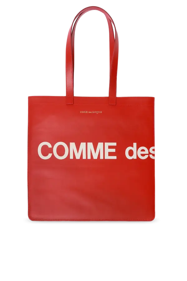 Comme Des Garçons Leather Shopper Bag - Red