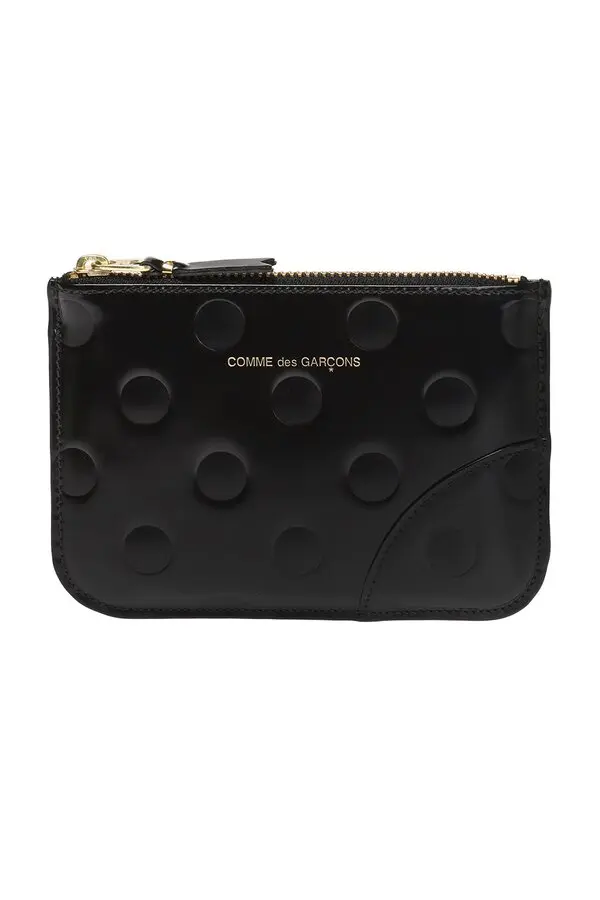 Comme Des Garçons Logo-printed Leather Wallet - Black