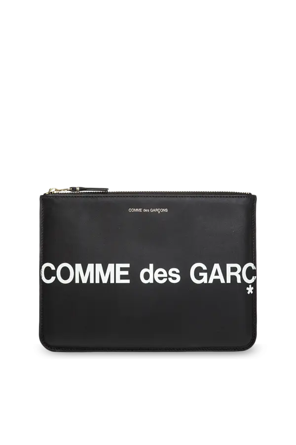 Comme Des Garçons Logo-printed Pouch - Black