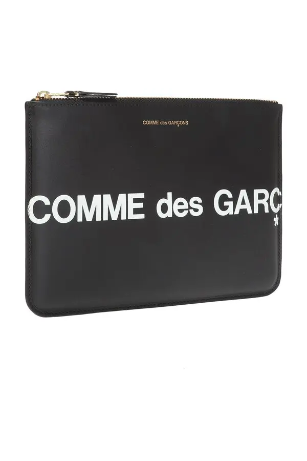 Comme Des Garçons Logo-printed Pouch - Black