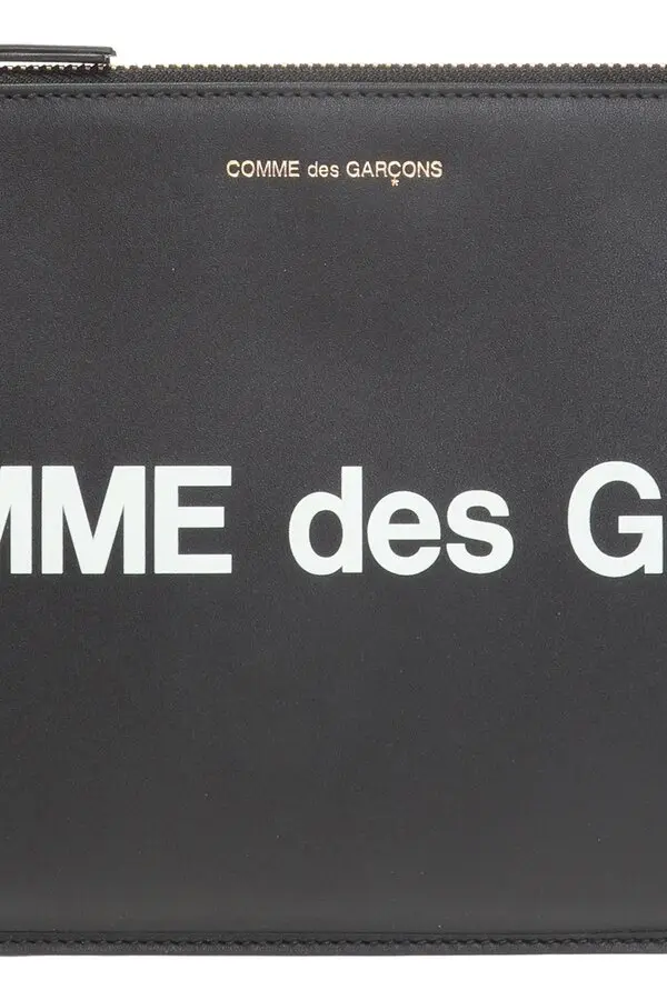 Comme Des Garçons Logo-printed Pouch - Black