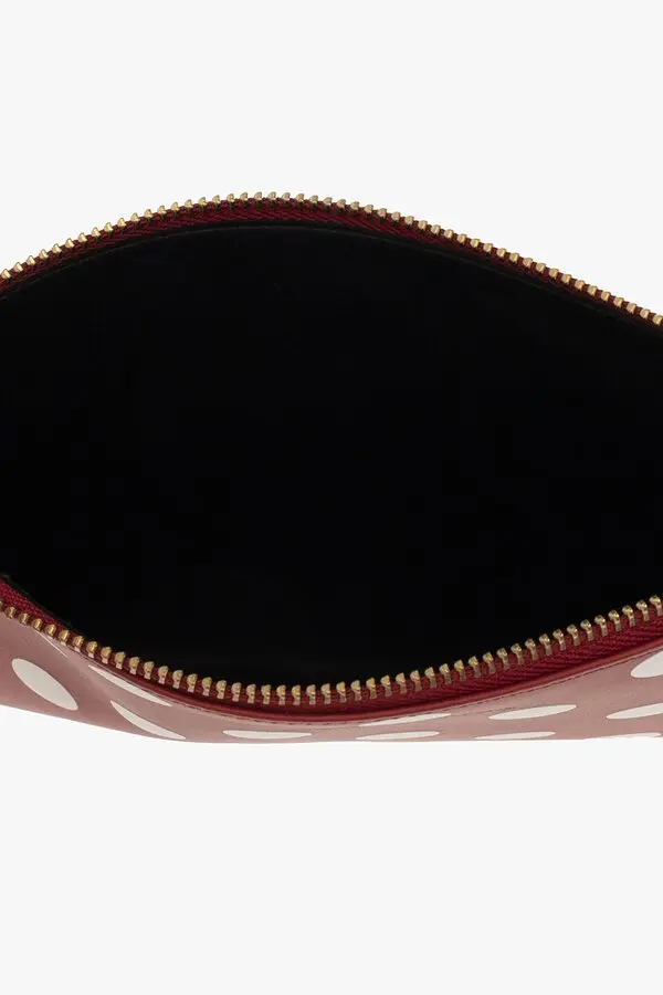 Comme Des Garçons Polka Dot Leather Pouch - Red
