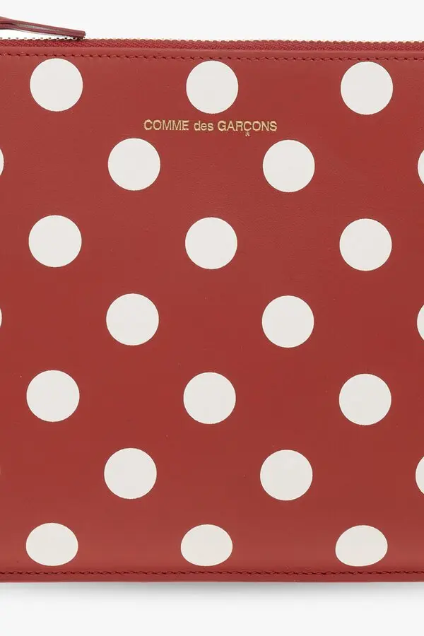 Comme Des Garçons Polka Dot Leather Pouch - Red