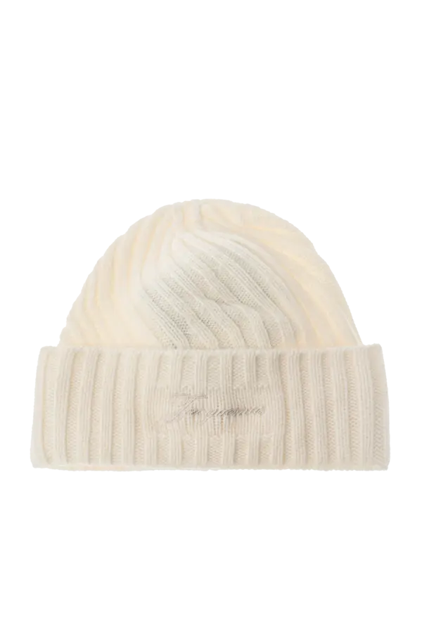 Jacquemus Tourni" Knit Cashmere-merino Wool Cap - Cream