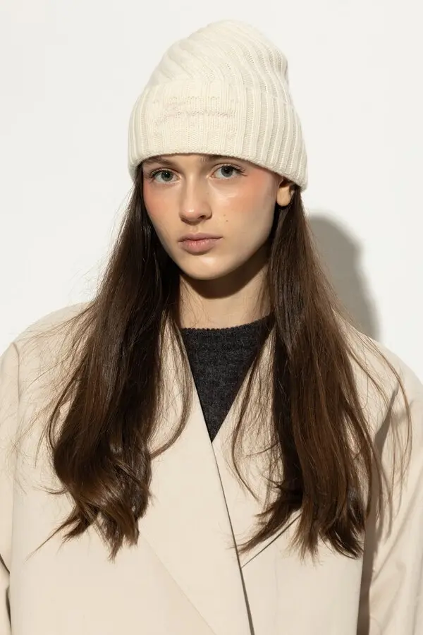 Jacquemus Tourni" Knit Cashmere-merino Wool Cap - Cream