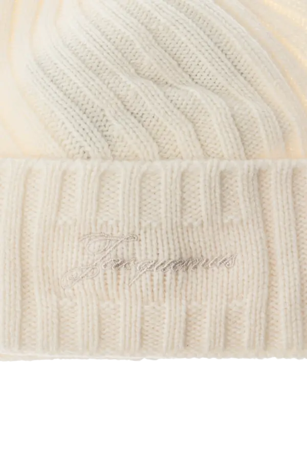 Jacquemus Tourni" Knit Cashmere-merino Wool Cap - Cream