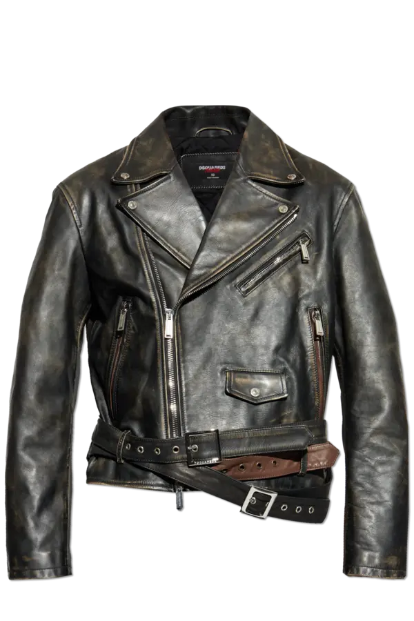 Dsquared2 X Magliano Leather Biker Jacket