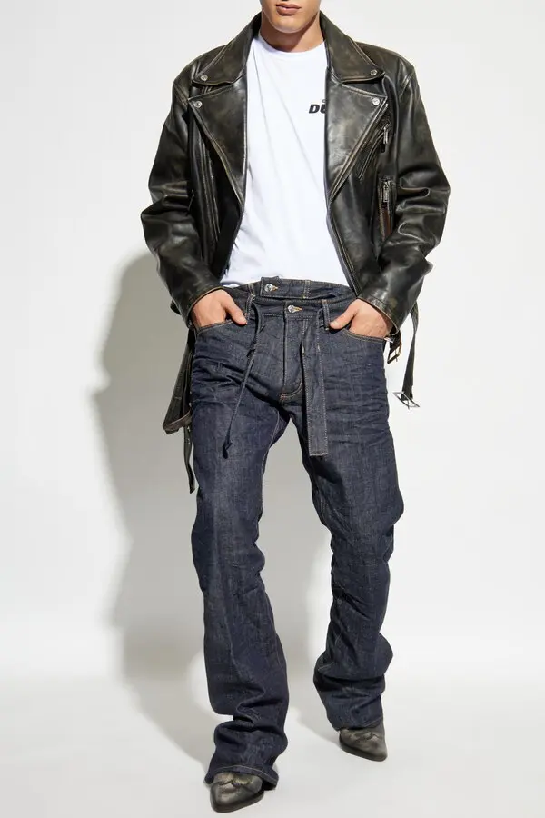 Dsquared2 X Magliano Leather Biker Jacket