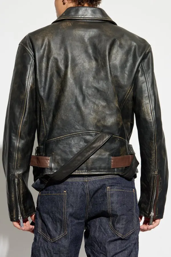 Dsquared2 X Magliano Leather Biker Jacket