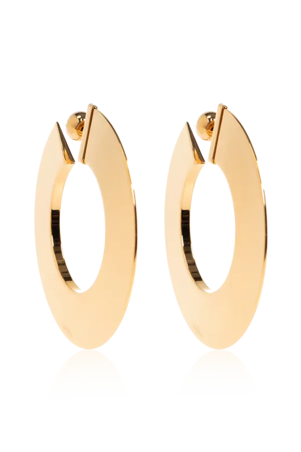 Alaïa Logo Hoop Earrings - Gold