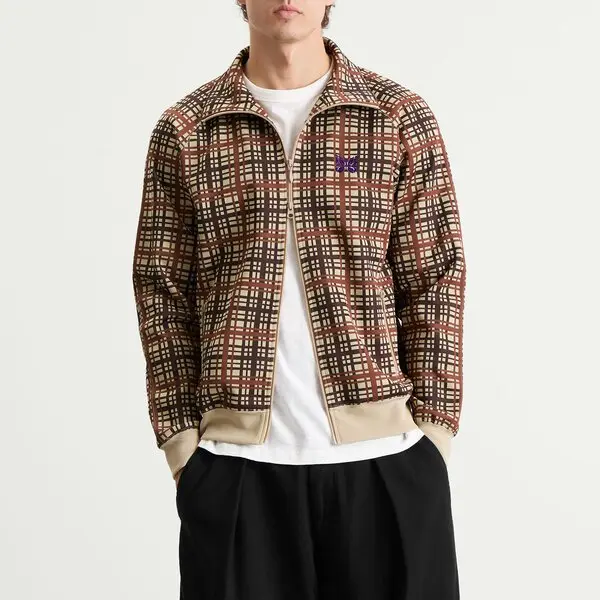 Needles Poly Jacquard Track Jacket - Plaid | Editorialist