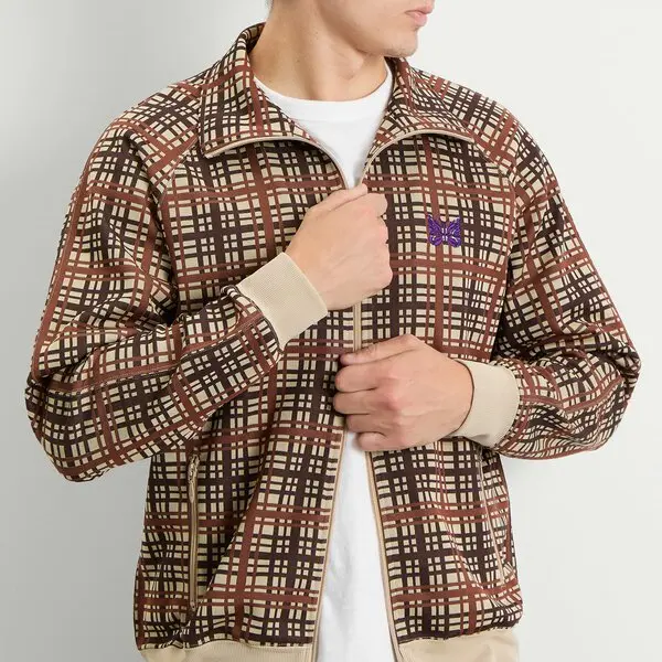 Needles Poly Jacquard Track Jacket - Plaid | Editorialist