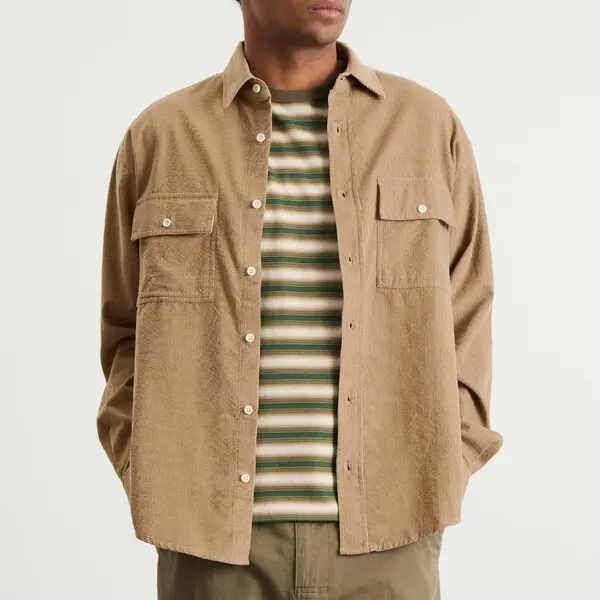 CAFÉ MOUNTAIN Double Pocket Seersucker Cord Heritage Shirt