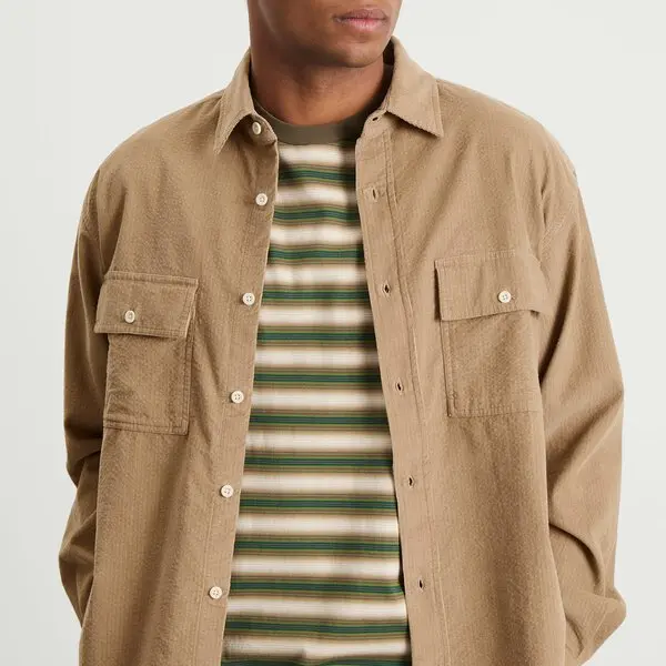 CAFÉ MOUNTAIN Double Pocket Seersucker Cord Heritage Shirt