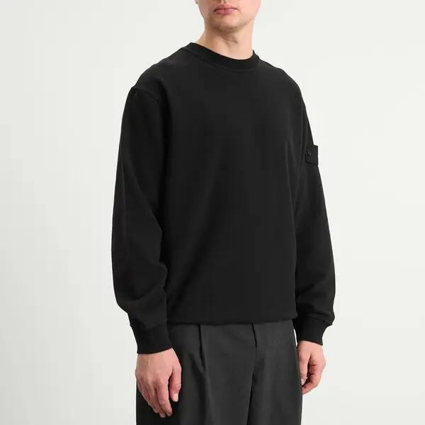 Stone Island Ghost Crew Neck Sweatshirt - Black