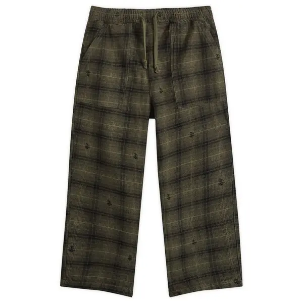 SERVICE WORKS Thistle Plaid Chef Pants - Olive