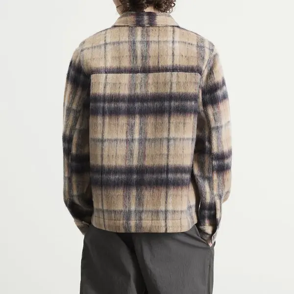 KESTIN Haston Jacket - Oat Check Brushed Wool