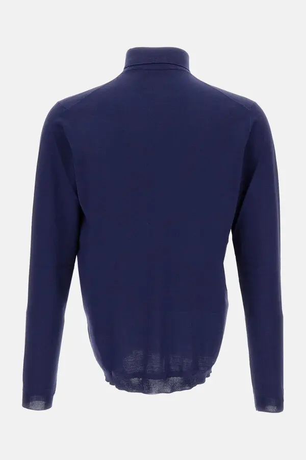 GOES BOTANICAL Extra Fine Merino Wool Turtleneck Sweater - Blu