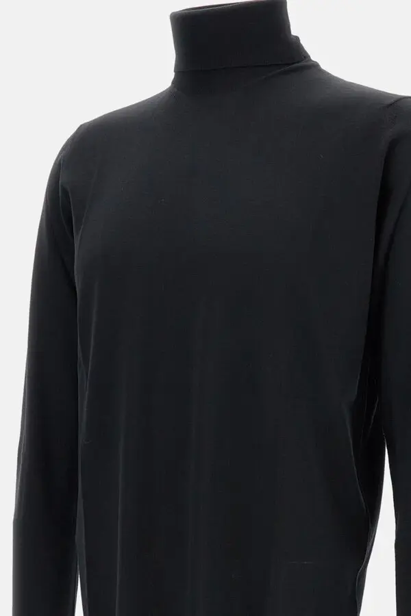 GOES BOTANICAL Extrafine Merino Wool Turtleneck Sweater - Nero