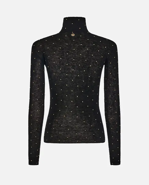 Rabanne Turtleneck Sweater With Appliqués