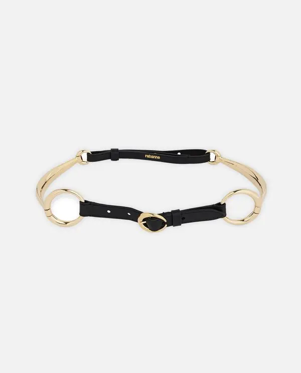 Rabanne Leather Belt - Black