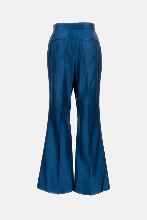 Fendi Tailoring Silk Trousers - Blu