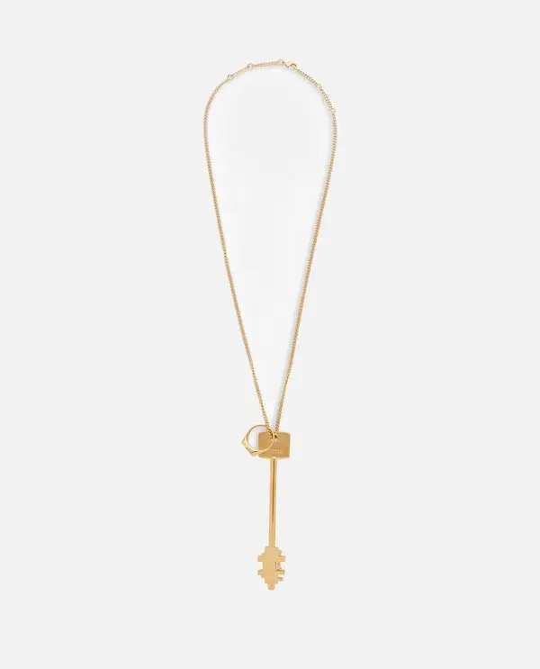 Rabanne Necklace With Ring And Key Pendants - Gold