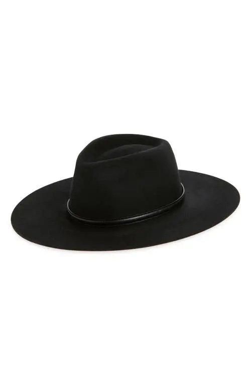 Janessa Leoné Beck Wool Felt Fedora - Black