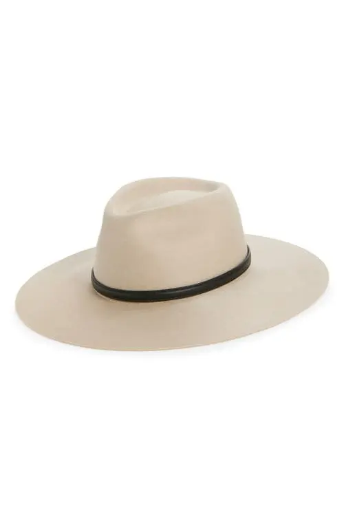 Janessa Leoné Beck Wool Felt Fedora - Pebble
