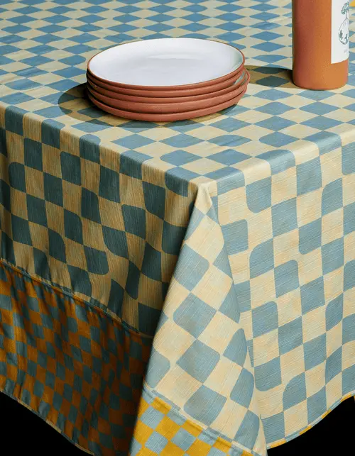 TORTUGA FORMA Checker Tablecloth Reversible