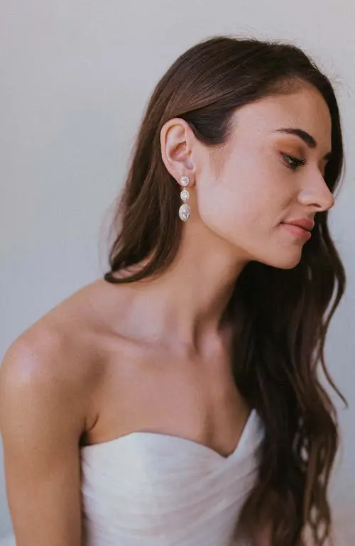 UNTAMED PETALS Annette Crystal Drop Earrings