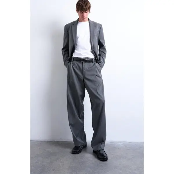 Topman Straight Leg Suit Trousers
