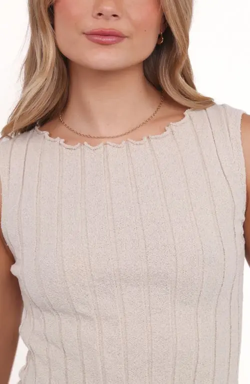 PETAL & PUP Brodie Wide Rib Sleeveless Sweater