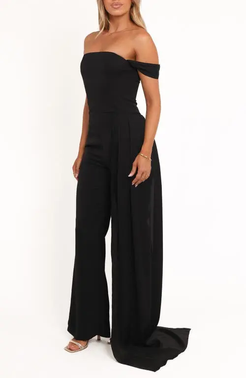 PETAL & PUP Jenny Drape Off-the-shoulder Jumpsuit