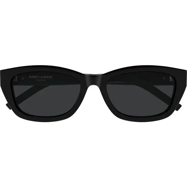 Saint Laurent 55mm Rectangular Sunglasses - Black