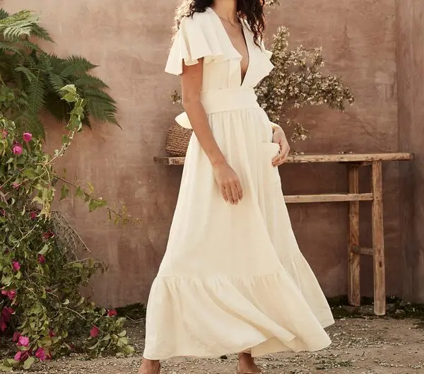 HMD Silk And Linen Tarragon Dress