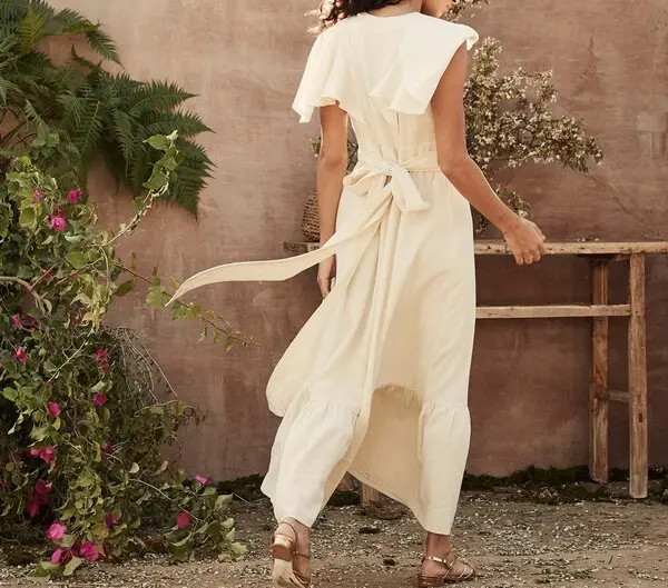 HMD Silk And Linen Tarragon Dress