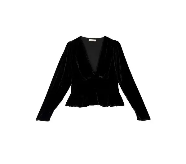 HMD Alondra Velvet Blouse With Leg Of Mutton Sleeves