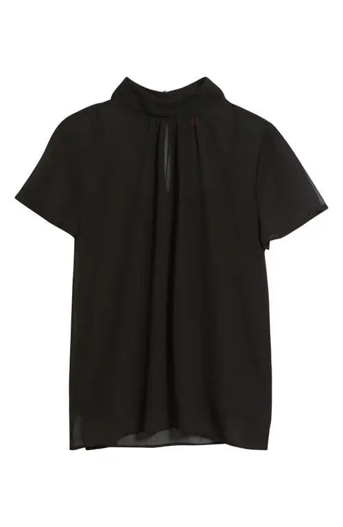 Vince Camuto Flutter Sleeve Chiffon Top