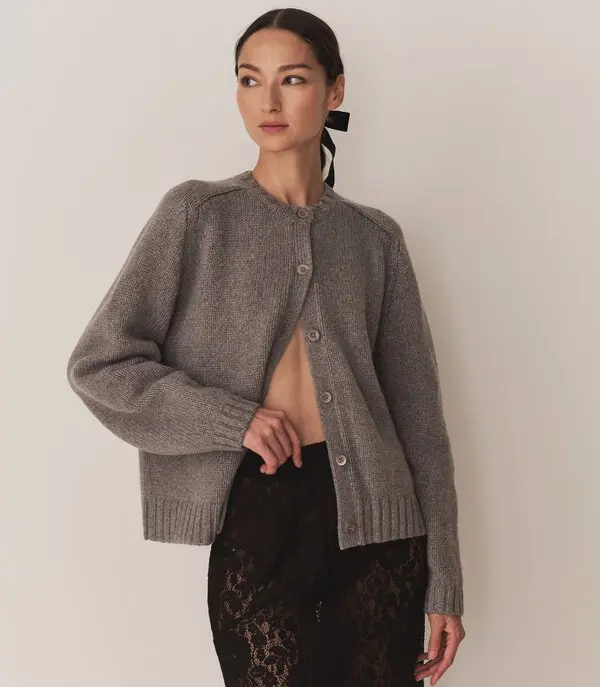 HMD Adley Cashmere And Merino Cardigan - Grey