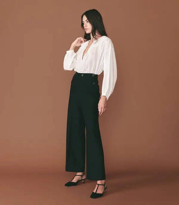 HMD Glenne Wide-leg Wool-blend Pants