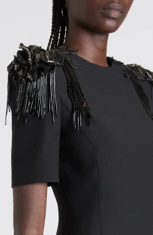 Valentino Garavani Embellished Crepe Couture Minidress