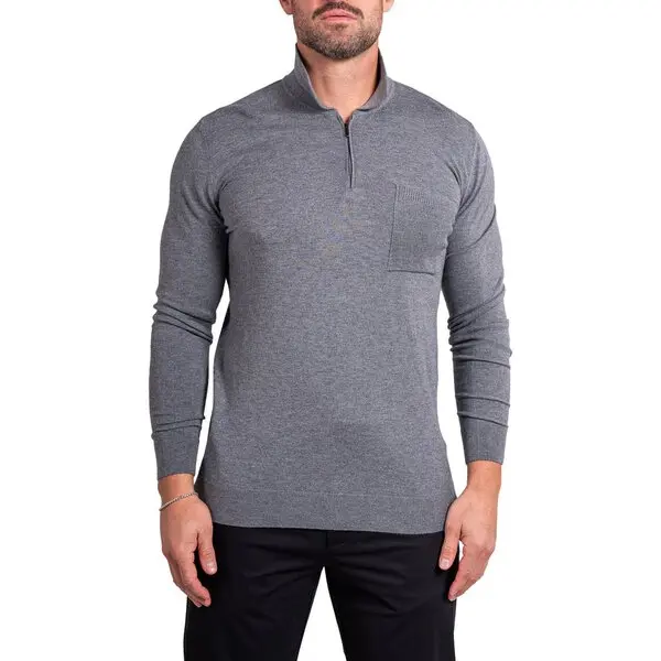 MACEOO Knitted Passion Quarter Zip Sweater