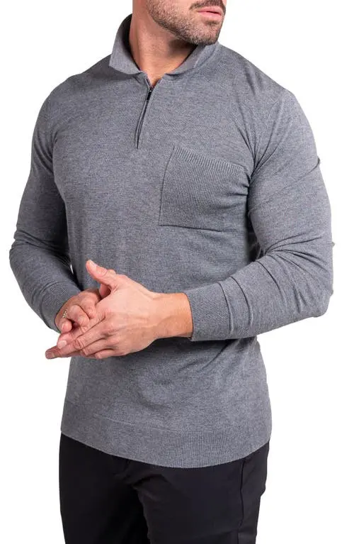MACEOO Knitted Passion Quarter Zip Sweater